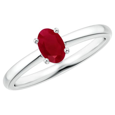 Customizable Angara Natural Classic Solitaire Oval 0 60ct Ruby Promise