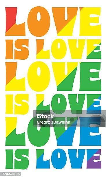 해피 프라이드 월 사랑은 사랑 다채로운 타이포그래피 인사말 디자인 템플릿 추상 무지개 색상 배경 전단지에 대한 스톡 벡터 아트 및 기타 이미지 Istock