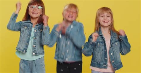 Teenage Girls Counting In Reverse Order From Five To One Countdown To Holiday Birthday