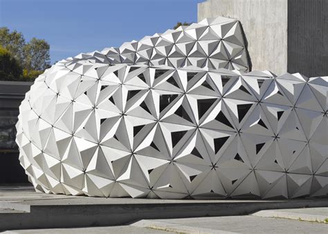 arboskin spiky facade made from bioplastics by itke architecture