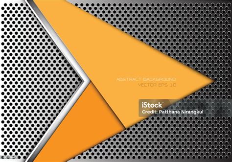 금속 원형 메쉬 디자인 현대 럭셔리 미래 배경 벡터 일러스트 레이 션에 추상 노란 화살표 0명에 대한 스톡 벡터 아트 및 기타 이미지 0명 강철 검은색 Istock