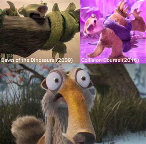 Scrat Shocked Seeing Sid Gets Tangled By Danicakania2005 On Deviantart