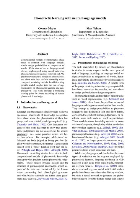 Pdf Phonotactic Learning With Neural Language Models
