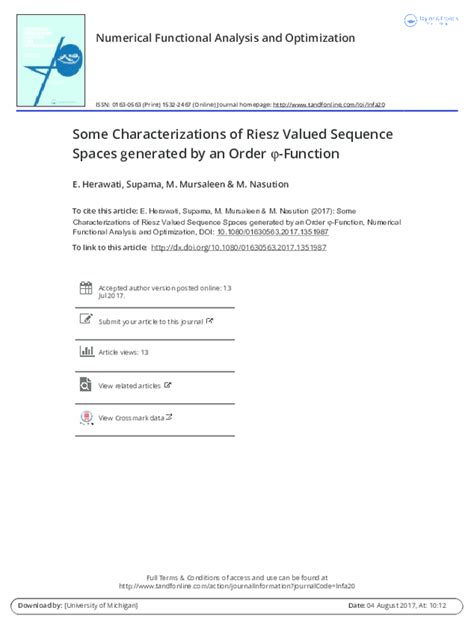 Pdf Some Characterizations Of Riesz Valued Sequence Spaces Generated