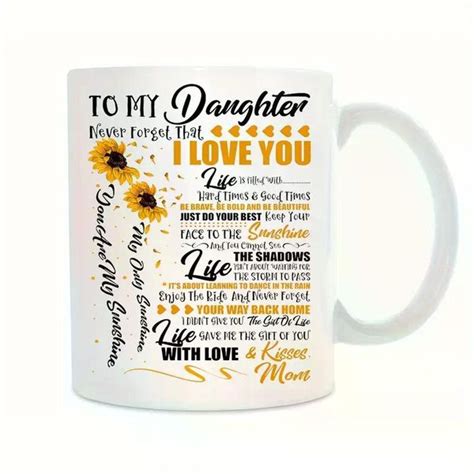 Dropship 1 Sunflower Daughter Coffee Mug To My Daughter Never