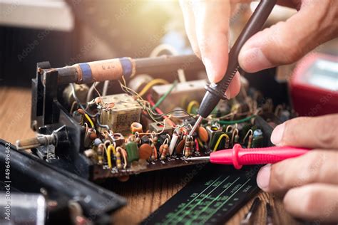 Fixing Vintage Radio Cassette Recorder Stock Photo Adobe Stock