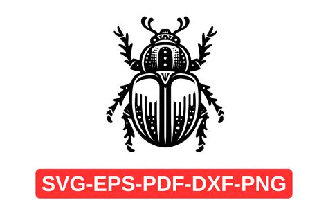 Unique Beetle Silhouette Svg Bug Lover Illustration Par Artful Assetsy · Creative Fabrica