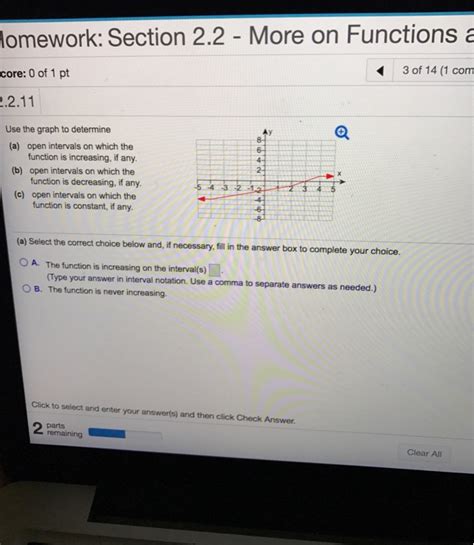 Solved Omework Section 2 2 More On Functions A 3 Of 14 1