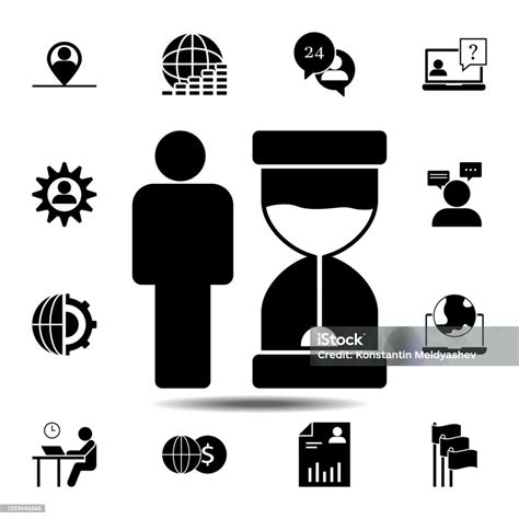 시계 마감 아이콘 Ui 및 Ux 웹 사이트 또는 모바일 응용 프로그램에 대한 설정 비즈니스 글로벌 아이콘의 간단한 글리프 벡터 요소 낮에 대한 스톡 벡터 아트 및 기타