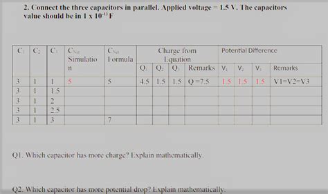 Solved 1 What Is The Formula For The Capacitance Of A