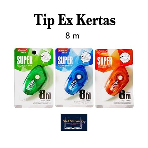 Jual Tip Ex Kertas Correction Tape Tip Ex Roll Kertas 8m Pcs Shopee Indonesia