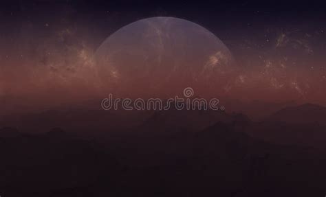 Space Art Foggy Alien Planet Stock Illustration Illustration Of Astrology Scenic 84543299