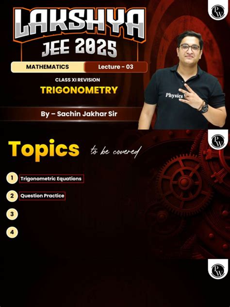 Trigonometry 03 Class Notes Lakshya Jee 2025 Pdf