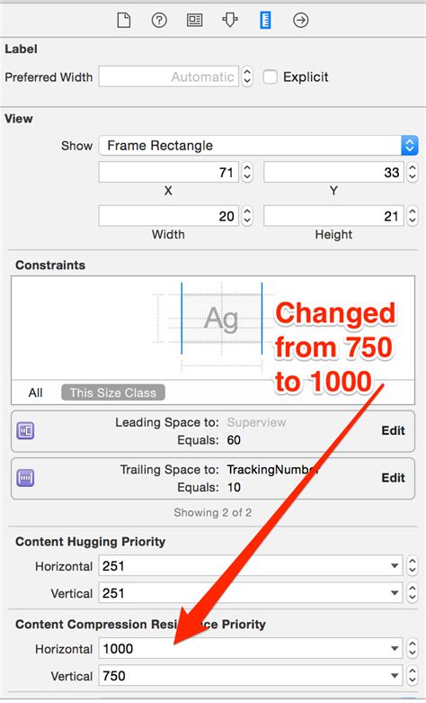 Iphone How To Make Uilabel Autosize Text In Storyboard Or Interface Builder Not