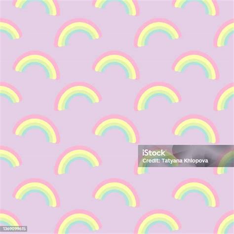 무지개와 벡터 원활한 패턴 인사말 카드 포스터 배너 책 팩 인쇄 옷 직물 벽지에 인쇄 개념에 대한 스톡 벡터 아트 및 기타 이미지 Istock