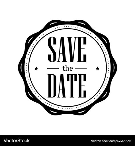 Save The Date Vintage Stamp Royalty Free Vector Image