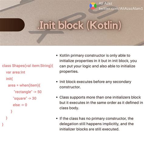 What Is Init Block In Kotlin By Ali Azaz Alam 🇵🇰