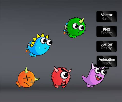 Enemy Monster Pack 2d Game Character Sprite Game Art Partners