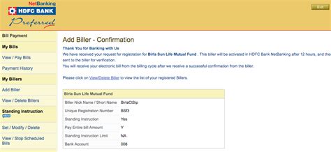 HDFC Netbanking Steps To Activate Your SIP