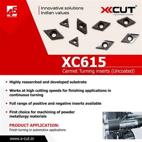 Solid Carbide Cermet Inserts Xcut For Cnc Machine Cnmg At Rs 3000 In Chennai