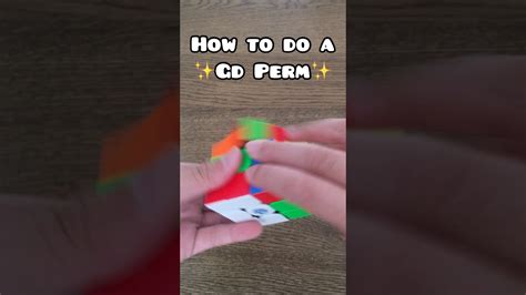 How To Do A Gd Perm Shorts Rubikscube Algorithm Gperm Youtube