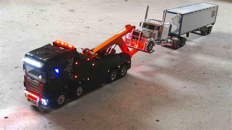 Rc Adventures Scania R560 Wrecker Tow Truck Towing Practice Youtube