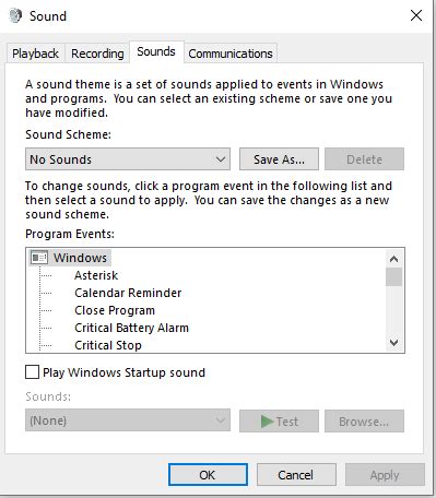 Important Turn Off Windows Sounds And Other Audio Settings