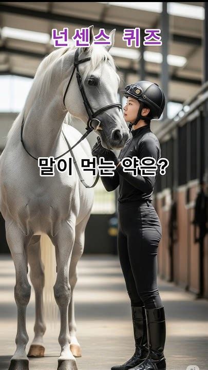 말이 먹는 약은 넌센스 퀴즈 자기성장 Youtube