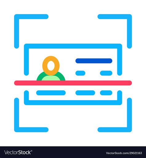 Document Scanning Icon Outline Royalty Free Vector Image