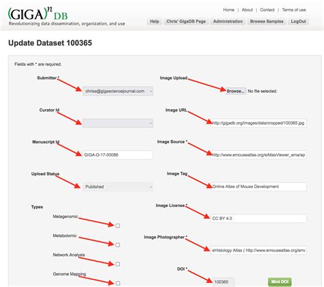 Admin Pages Misalignment Of Update Dataset Page Issue Gigascience Gigadb Website Github