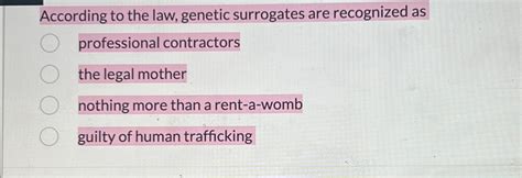 Solved According To The Law Genetic Surrogates Are