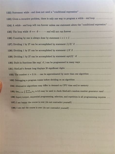 Solved Statement While End Does Not Need A Conditional