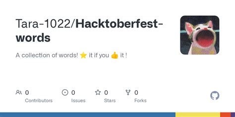 GitHub Tara 1022 Hacktoberfest Words A Collection Of Words It If