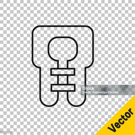 투명 한 배경에 격리 된 블랙 라인 구명 자 켓 아이콘 구명 조끼 아이콘 익스트림 스포츠 스포츠 장비 벡터 개수대에 대한 스톡 벡터 아트 및 기타 이미지 Istock