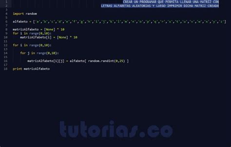 Arrays Python Matriz Alfabeto Tutorias Co