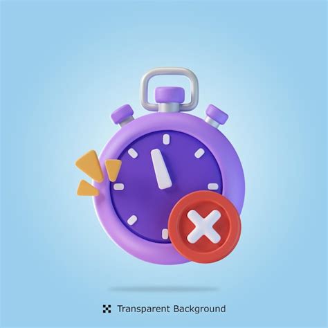 Ilustración De Icono 3d De Tiempo De Espera Archivo Psd Premium