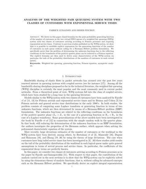 pdf analysis of generalized processor sharing systems with two