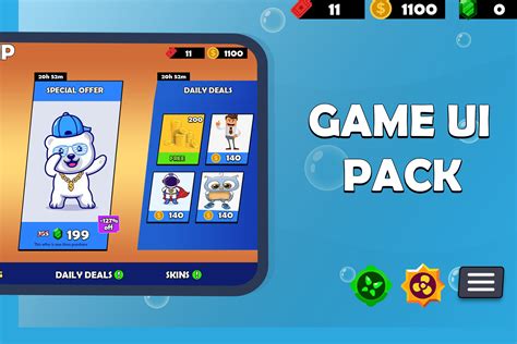 Cartoon Hyper Casual Ui Pack Mobile Game Games 2d Gui Unity