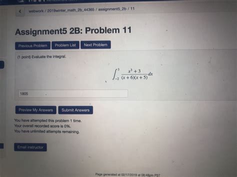 Solved Webwork Winter Math B Assignment B Chegg