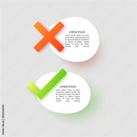 Green Check Mark Icon And Red Cross Mark Checklist Signs Approval Badge Vector Illustration