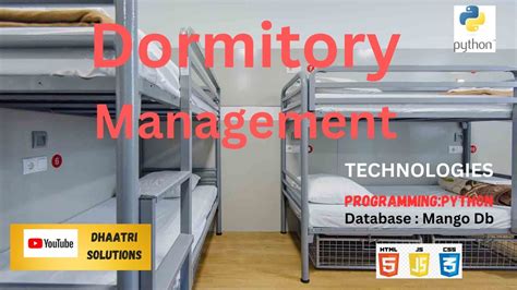 dormitory management system in english python projects english