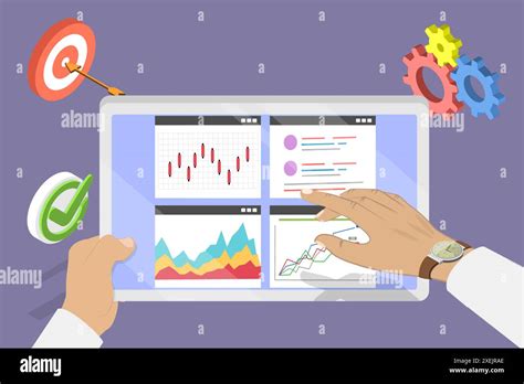 3d Isometric Flat Conceptual Illustration Of Website Data Analysis Digital Marketing Campaign