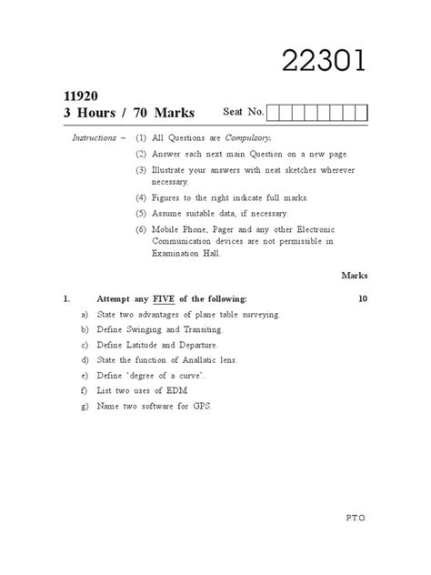 Join Aicte Telegram Group Asu 22301 Question Paper 1 Ce3i Pdf Surveying Metrology