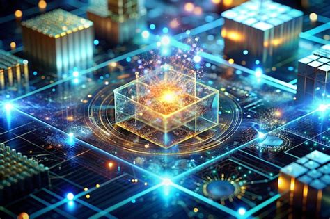 Premium Photo Digital Illustration Or Visualization Representing Quantum Computing Concepts
