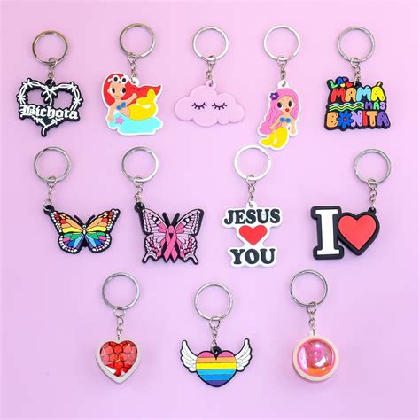 Custom Soft Pvc Rubber With Keyring Cute Cartoon 2d3d Logo Karol G Pvc