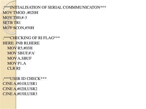 Rfid Interfacing And Controlling With 8051