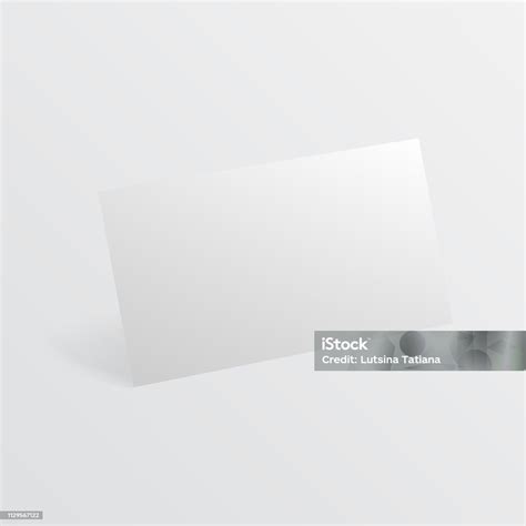 그림자 서식 파일 빈 명함입니다 벡터 일러스트입니다 빈 수평 플라스틱 종이 명함 0명에 대한 스톡 벡터 아트 및 기타 이미지 0명 공란 광고 Istock