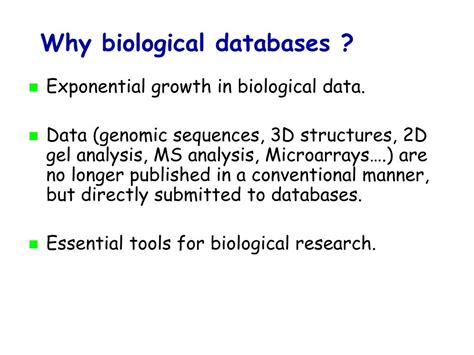 Ppt An Introduction To Biological Databases Powerpoint Presentation
