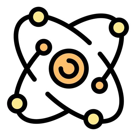 Atom Particles Rotating Around Nucleus Icon 50487900 Vector Art At Vecteezy