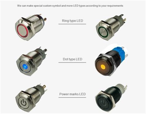 Metal Small Latching Push Button Switch On Off Mm Push Button Switch